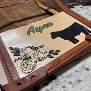Custom Exhibitor Harness Number Holders Tooled Leather Custom Leather ...