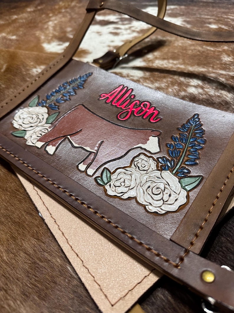 Custom Exhibitor Harness Number Holders Tooled Leather Custom Leather ...