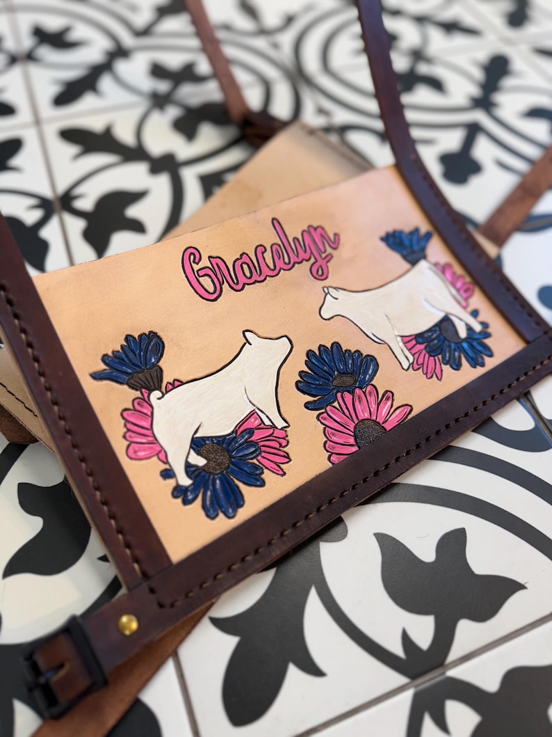 Custom Exhibitor Harness Number Holders Tooled Leather Custom Leather ...