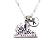 Roller Coaster Necklace Roller Coaster Charm Roller Coaster | Etsy