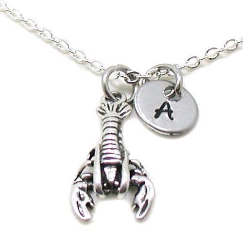 Lobster Necklace Silver Lobster Pendant Lobster Charm | Etsy