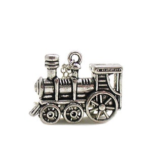 Train Necklace, Train Charm Necklace, Train Jewelry, Silver Train Charm ...
