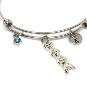 DNA Bracelet, DNA Bangle, DNA Jewelry, Expandable Bracelet, Helix ...