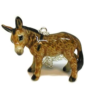 Donkey Necklace, Donkey Charm, Donkey Jewelry, Mule Pendant, Mule ...