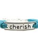 Cherish Faux Suede Bracelet, Faux Suede Charm Bracelet, Silver Cherish ...