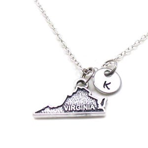 Virginia Necklace, State of Virginia Necklace, Personalized Necklace ...