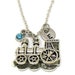 Train Necklace, Train Charm Necklace, Train Jewelry, Silver Train Charm ...