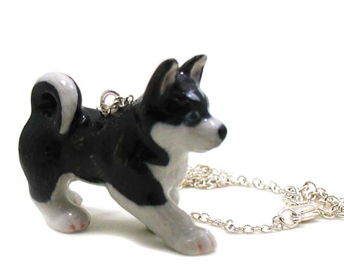 Siberian Husky Dog Necklace Charm Necklace Husky Charm | Etsy