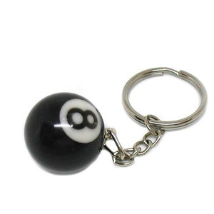 Billiards Keychain, Pool Keychain, Gaming Key Chain Gift, Billiards ...