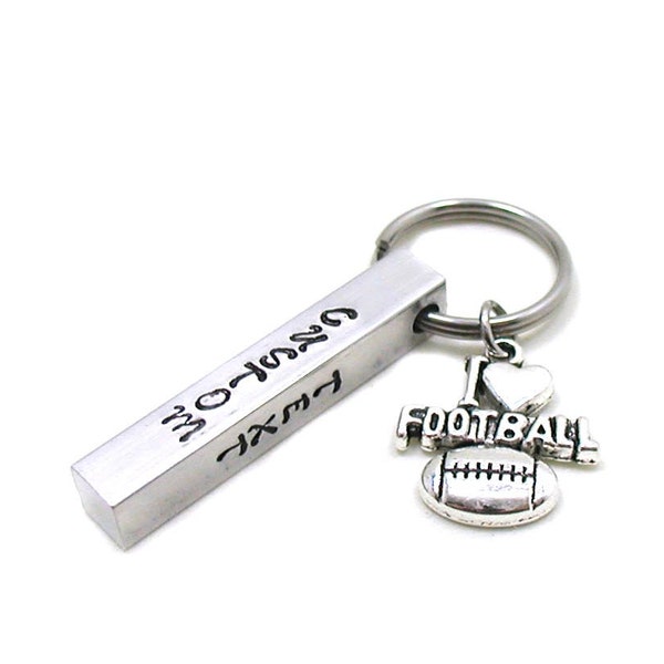 Football Keychain - Etsy