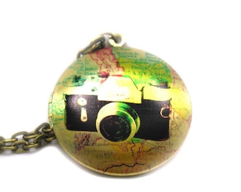 Camera Locket Necklace - Etsy