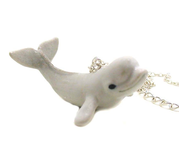 Beluga Whale Necklace, Charm Necklace, Charm Jewelry, Beluga Whale ...