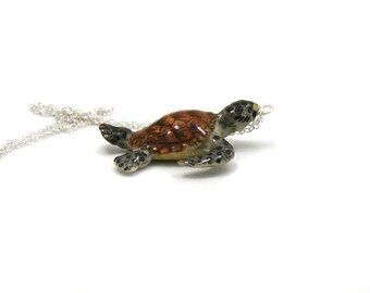 Snapping Turtle Necklace Charm Necklace Charm Jewelry | Etsy