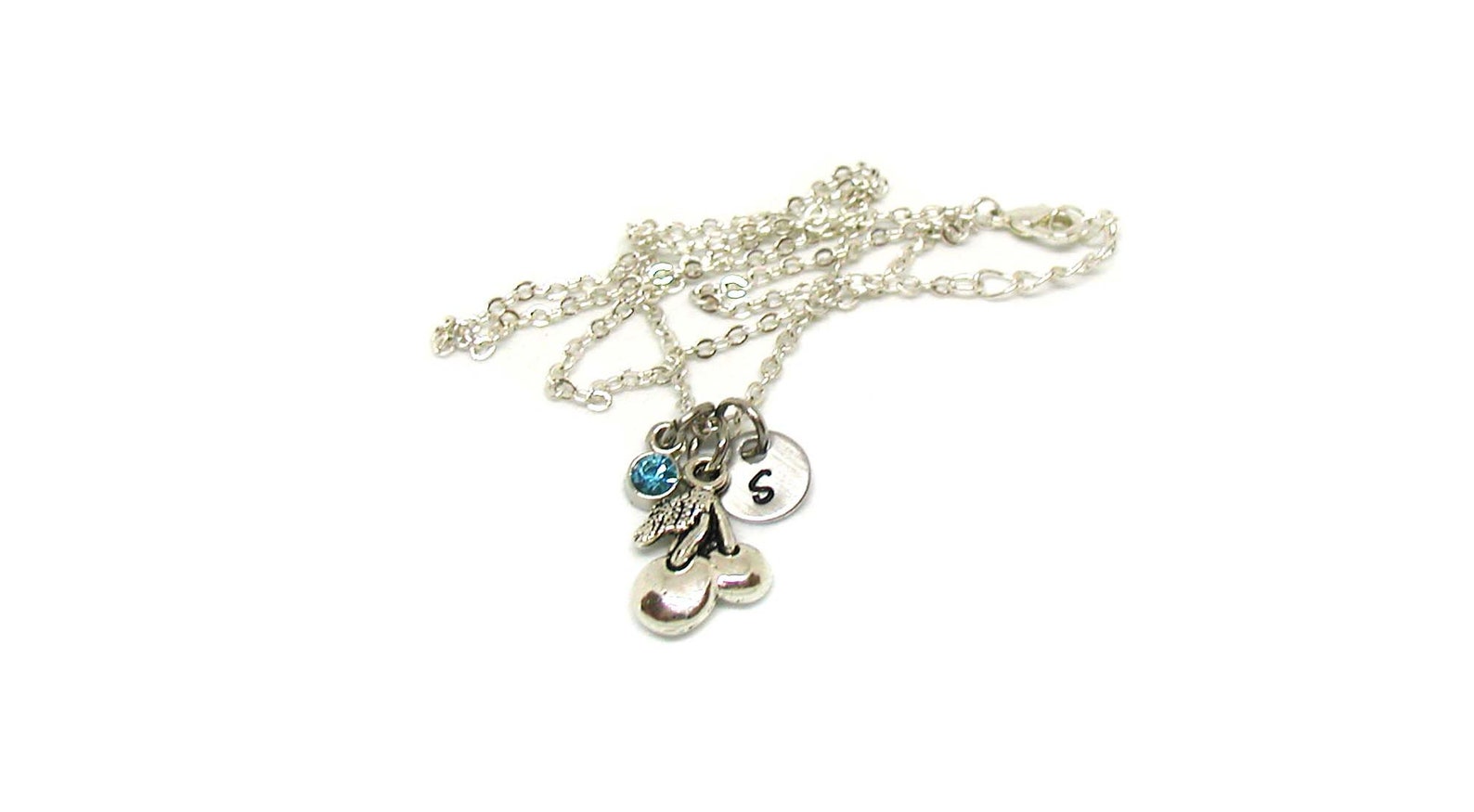 Cherries Necklace Cherry Charm Cherries Jewelry Cherry - Etsy