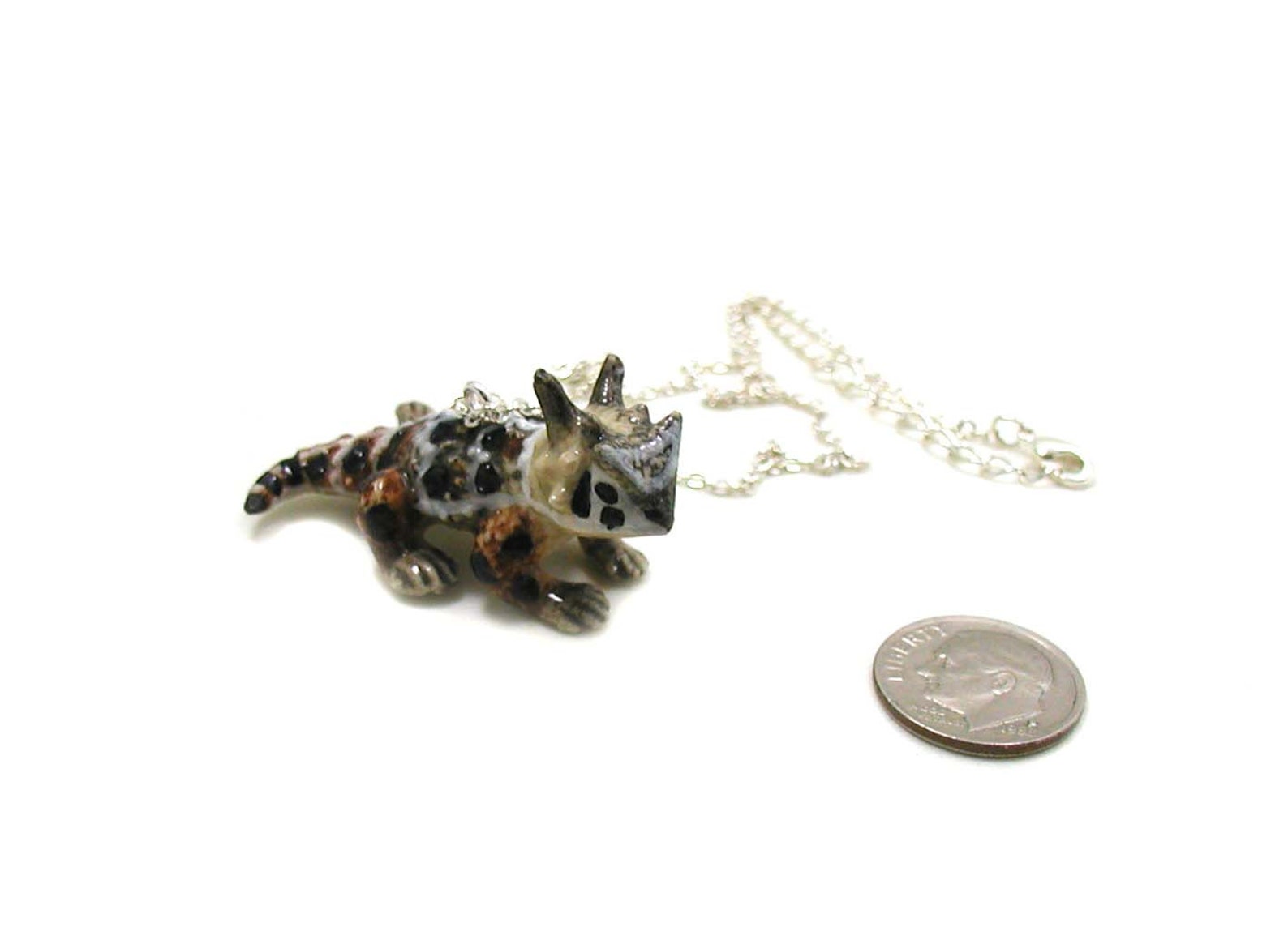 Horned Toad Lizard Necklace, Charm Necklace, Charm Jewelry, Horned ...