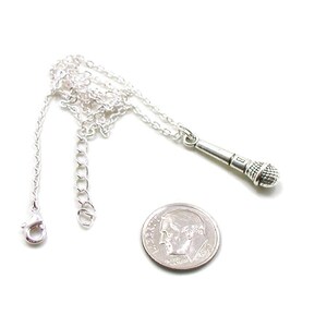 Microphone Necklace, Music Charm, Microphone Pendant, Music Necklace ...