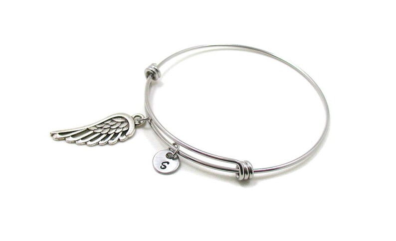 Angel Wing Bangle, Angel Wing Charm, Angel Wing Bracelet, Angel Wing ...