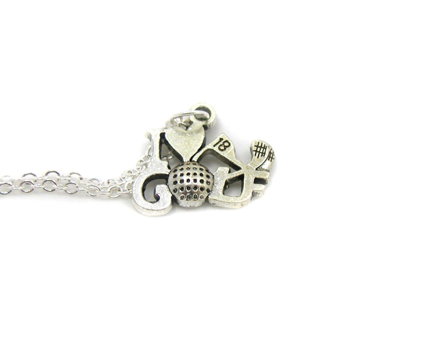 I Love Golf Necklace Golf Charm Jewelry I Love Golf Pendant - Etsy