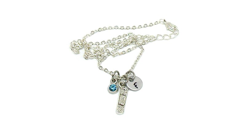 First Aid Necklace, Silver Bandage Pendant, Bandage Charm, First Aid ...