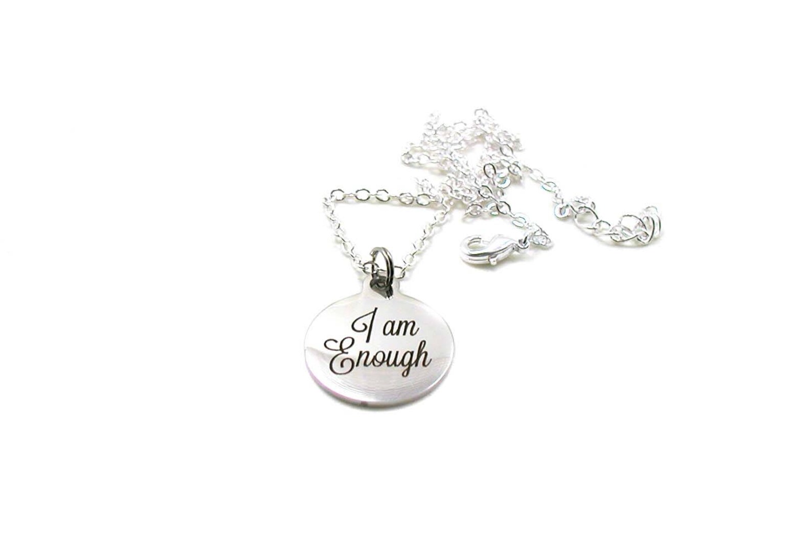 I Am Enough Necklace, I Am Enough Charm, I Am Enough Pendant, I Am ...