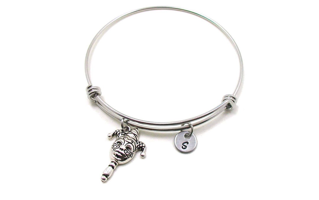 Jester Bangle, Jester Charm, Jester Bracelet, Expandable Bangle, Jester ...