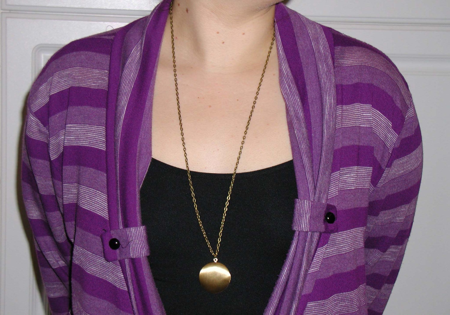 Clock Necklace Charm Necklace Long Bronze Necklace Memory | Etsy