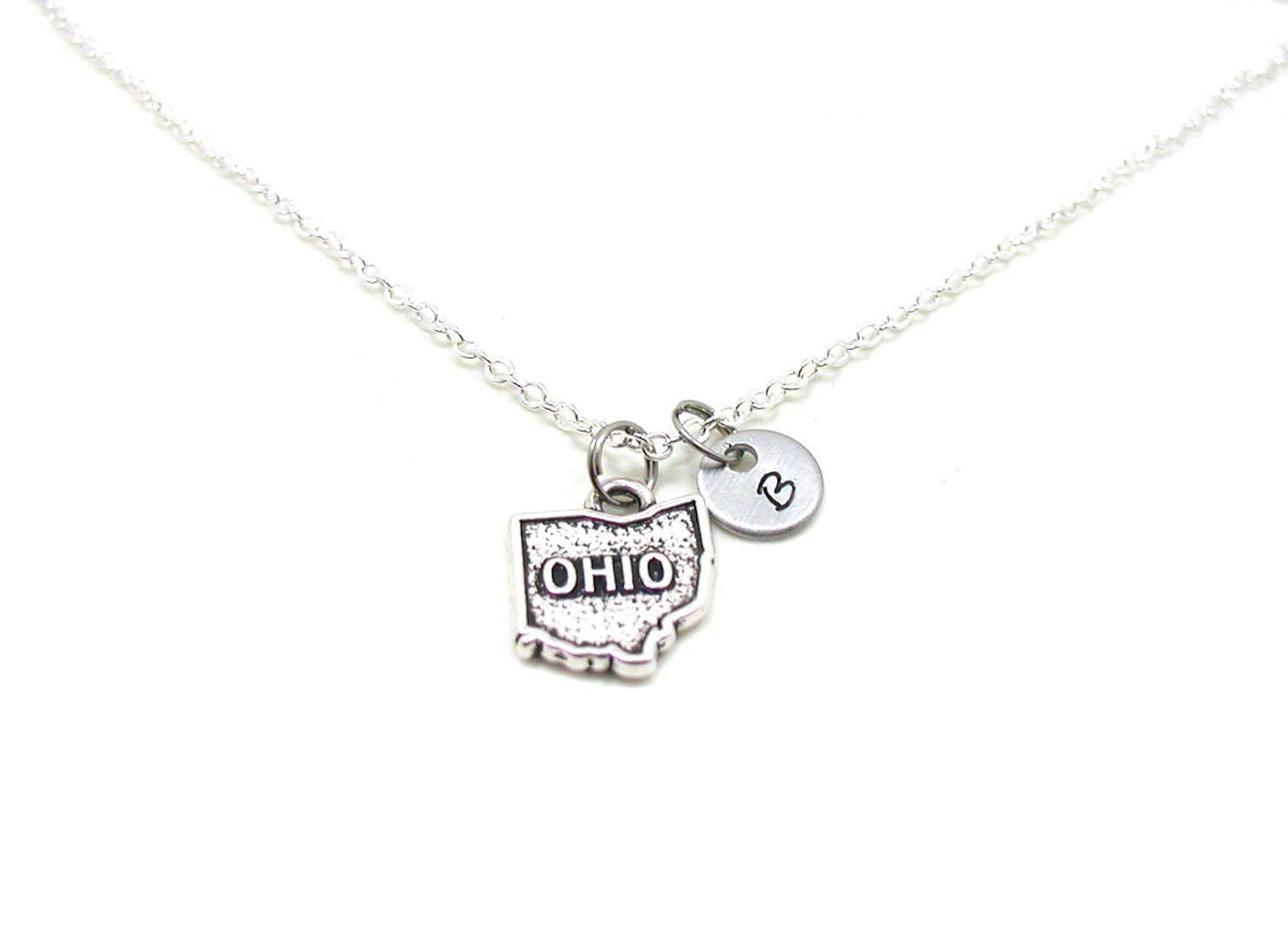 Ohio Necklace State of Ohio Necklace Personalized Necklace - Etsy