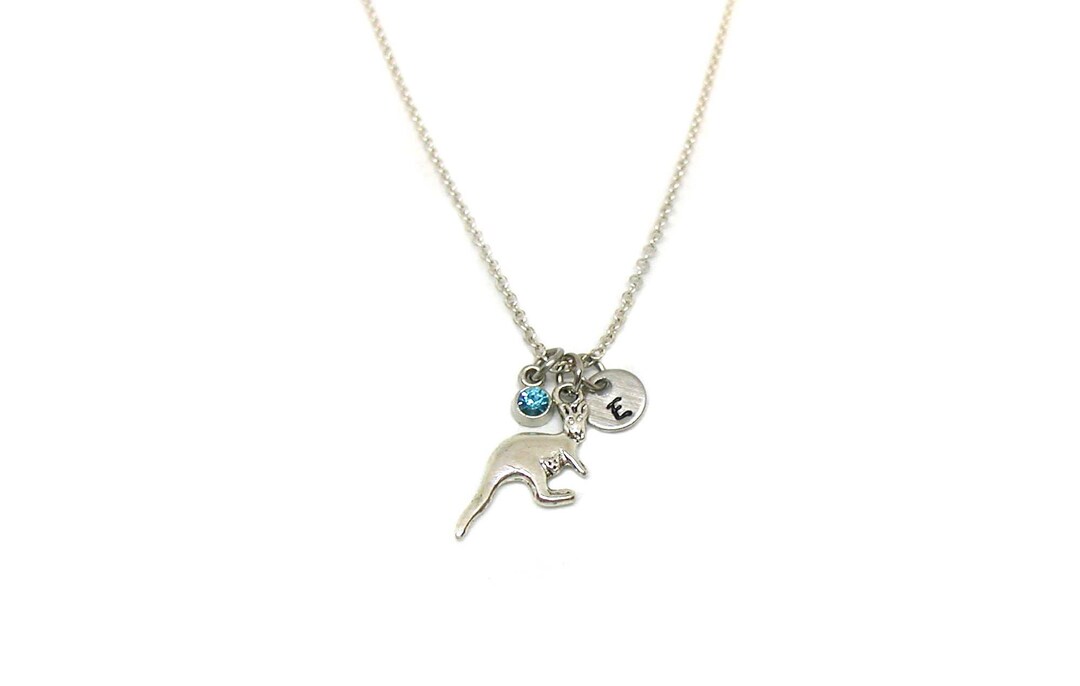 Kangaroo Necklace, Silver Kangaroo, Joey Necklace, Kangaroo Jewelry ...