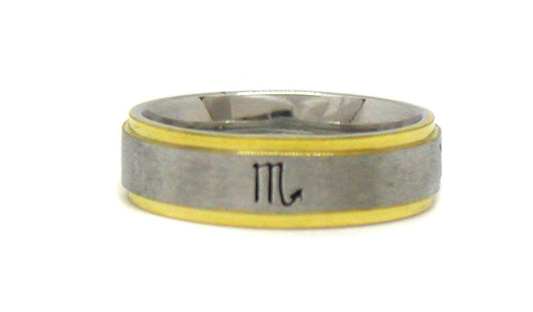 Scorpio Ring, Custom Ring, Stainless Steel Ring, Name Ring, Astrology ...