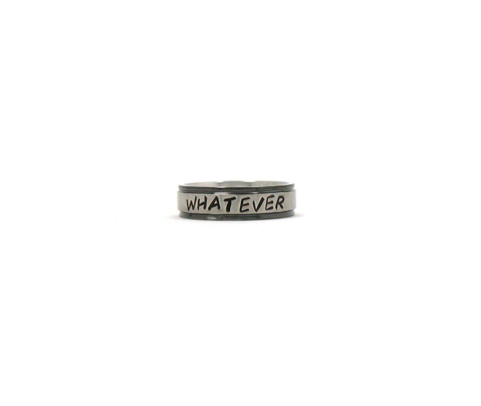 Whatever Ring Name Ring Stainless Ring Stainless Steel | Etsy