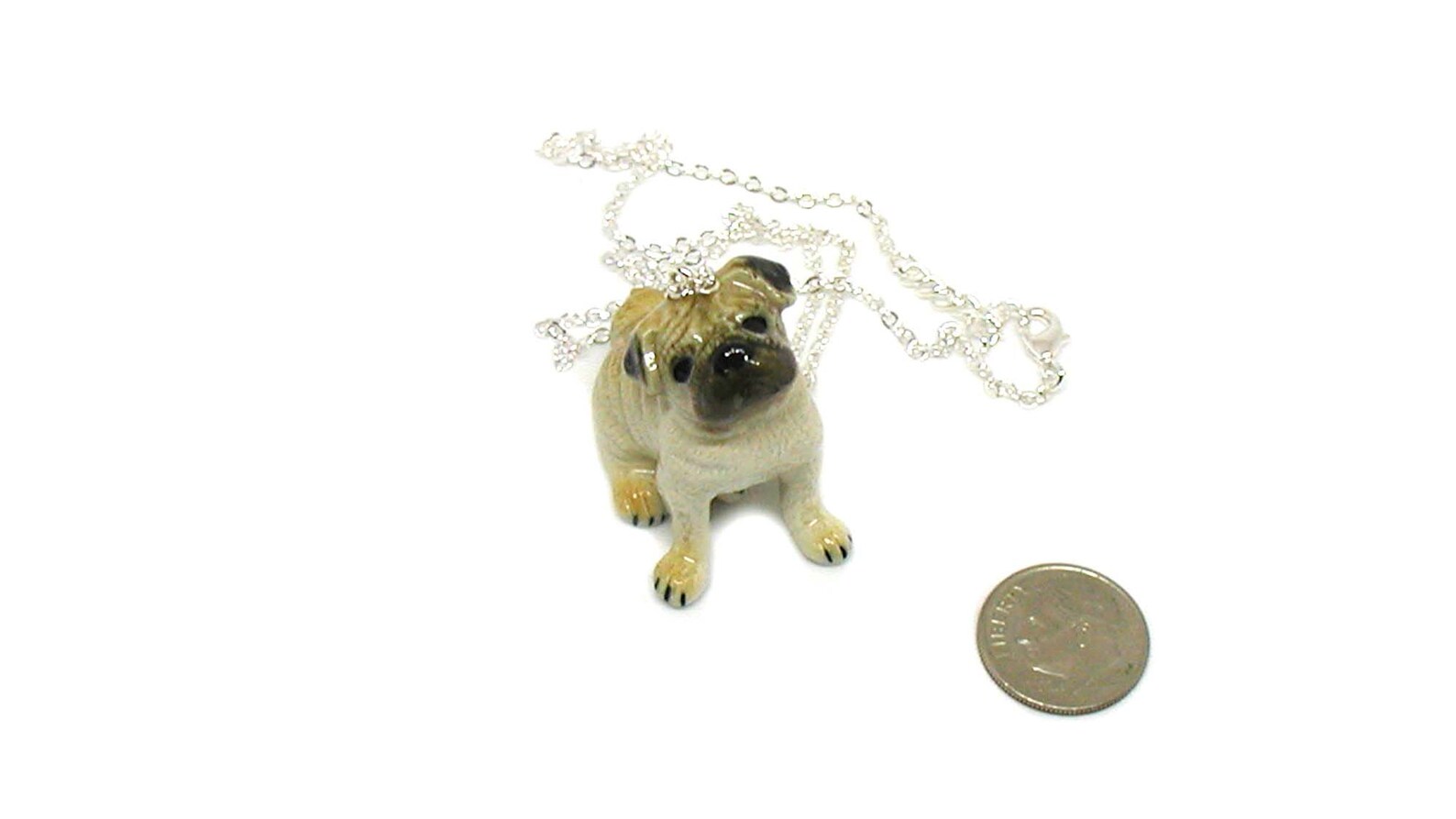 Pug Dog Necklace, Pug Charm Necklace, Pug Dog Jewelry, Pug Dog Pendant ...