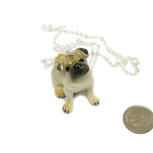 Pug Dog Necklace, Pug Charm Necklace, Pug Dog Jewelry, Pug Dog Pendant ...