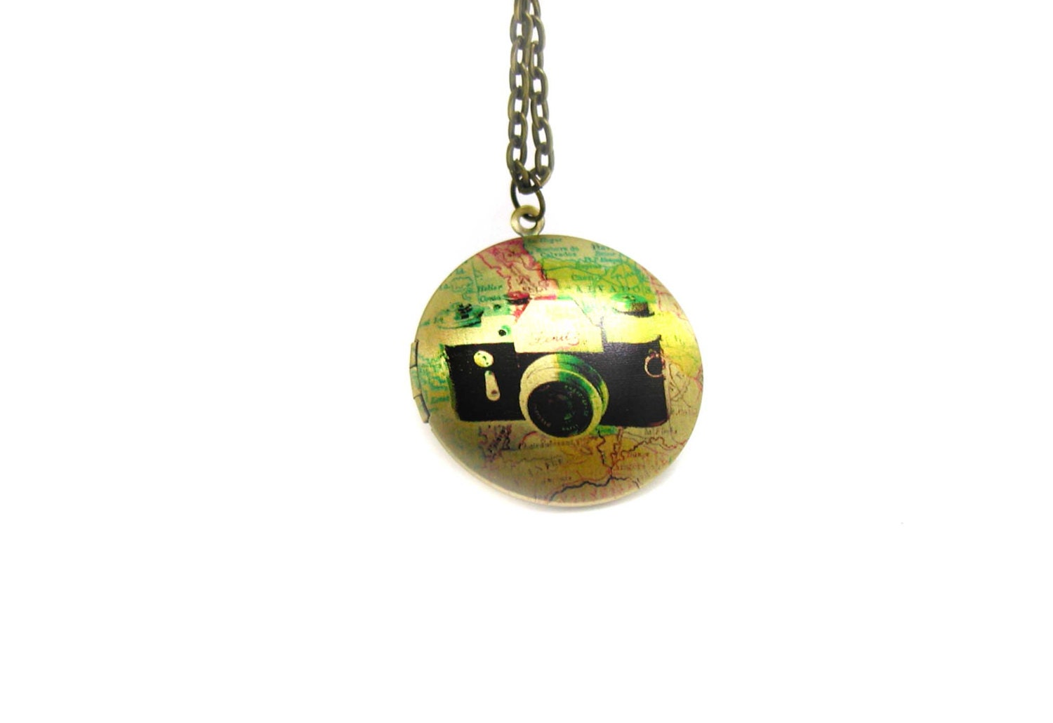 Camera Locket Necklace Charm Necklace Long Bronze Necklace - Etsy UK