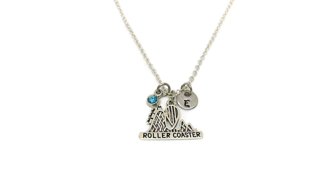 Roller Coaster Necklace, Roller Coaster Charm, Roller Coaster Jewelry ...