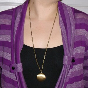 Eiffel Tower Locket Necklace, Charm Necklace, Long Bronze Necklace ...