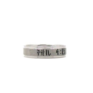 Philippians 4:13 Ring, Scripture Ring, Bible Verse Ring, Stainless ...