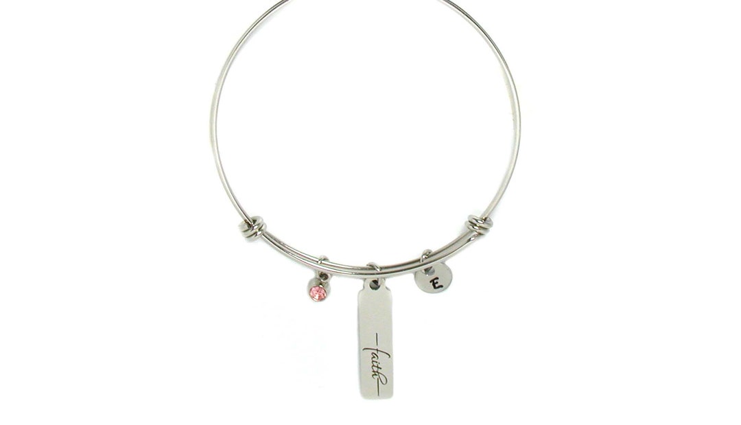 Faith Bracelet, Faith Bangle, Faith Jewelry, Believe Bangle, Faith ...