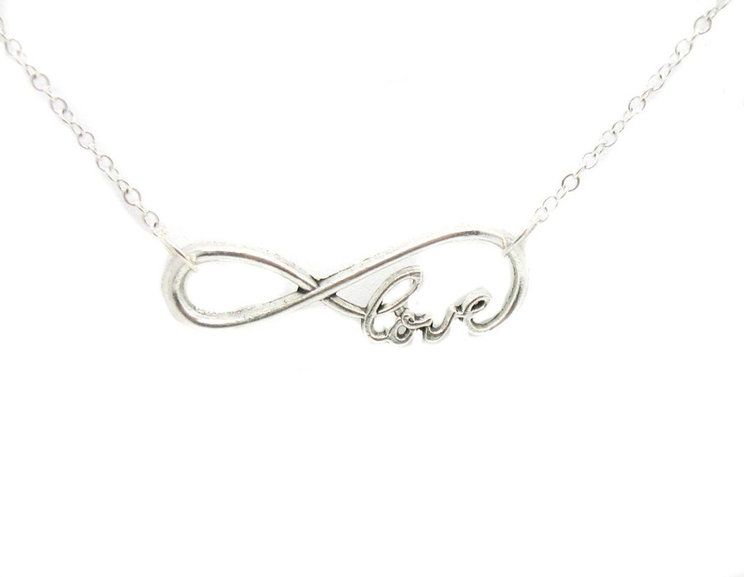 Infinity Love Necklace, Forever Love Necklace, Charm Jewelry, Silver ...
