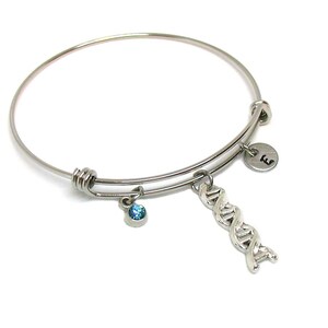 DNA Bracelet, DNA Bangle, DNA Jewelry, Expandable Bracelet, Helix ...