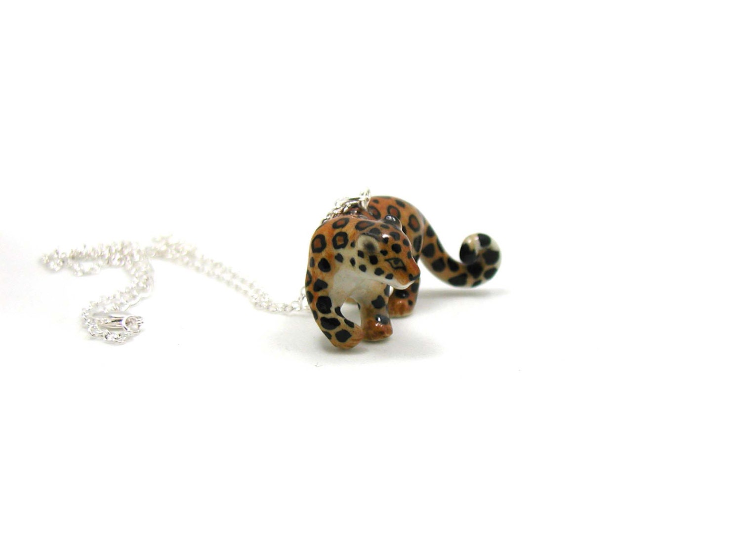 Leopard Necklace Charm Necklace Charm Jewelry Leopard - Etsy