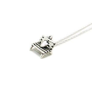 Heart Bench Necklace, Love Bench Pendant, Couples Necklace, Love Bench ...