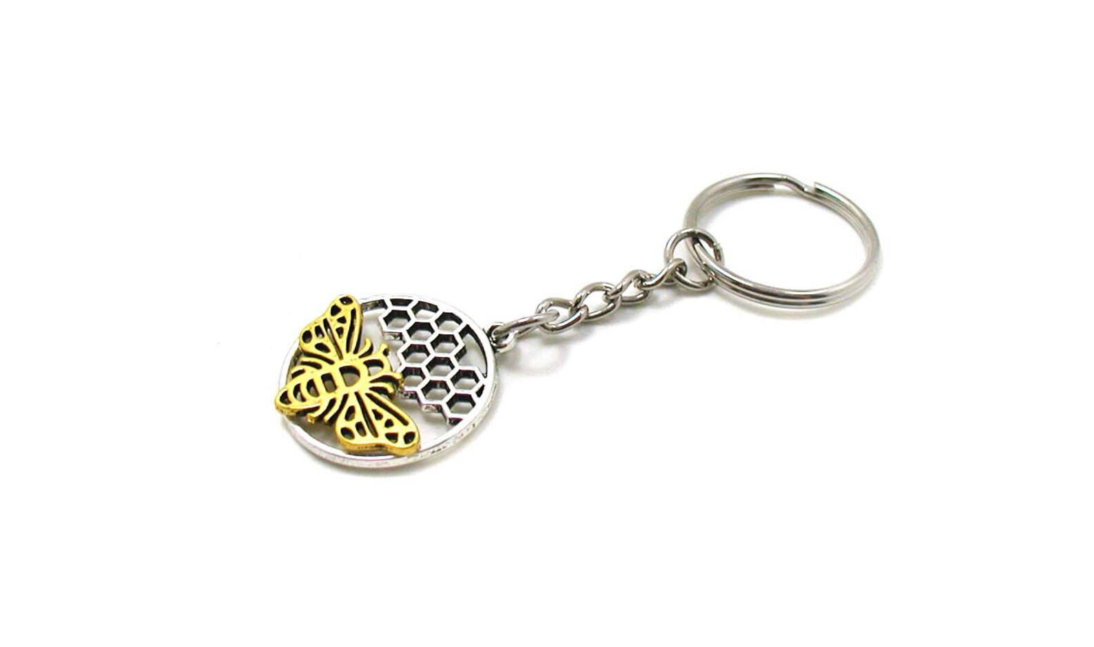 Bee Keychain Queen Bee Keychain Honeycomb Keychain Gift for - Etsy