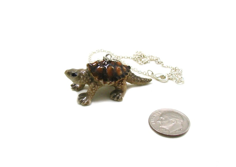 Snapping Turtle Necklace Charm Necklace Charm Jewelry | Etsy