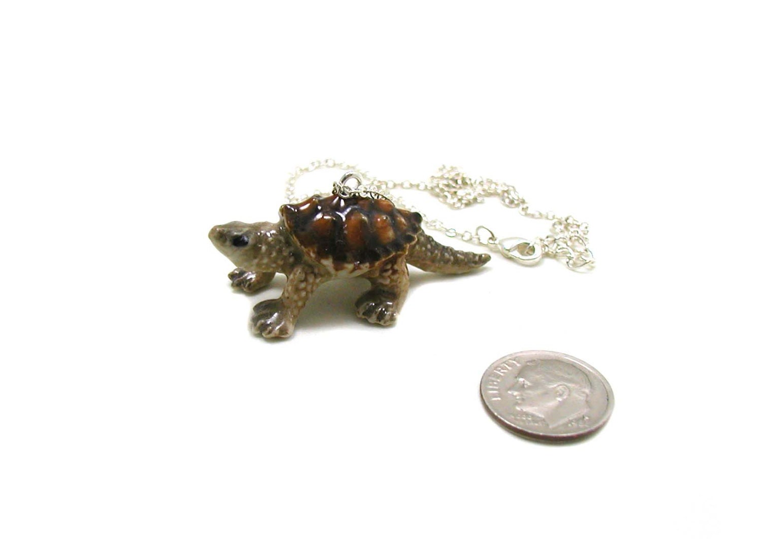 Snapping Turtle Necklace Charm Necklace Charm Jewelry | Etsy