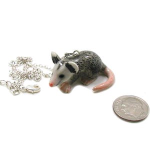 Possum Necklace, Marsupial Necklace, Opossum Charm Jewelry, Possum ...