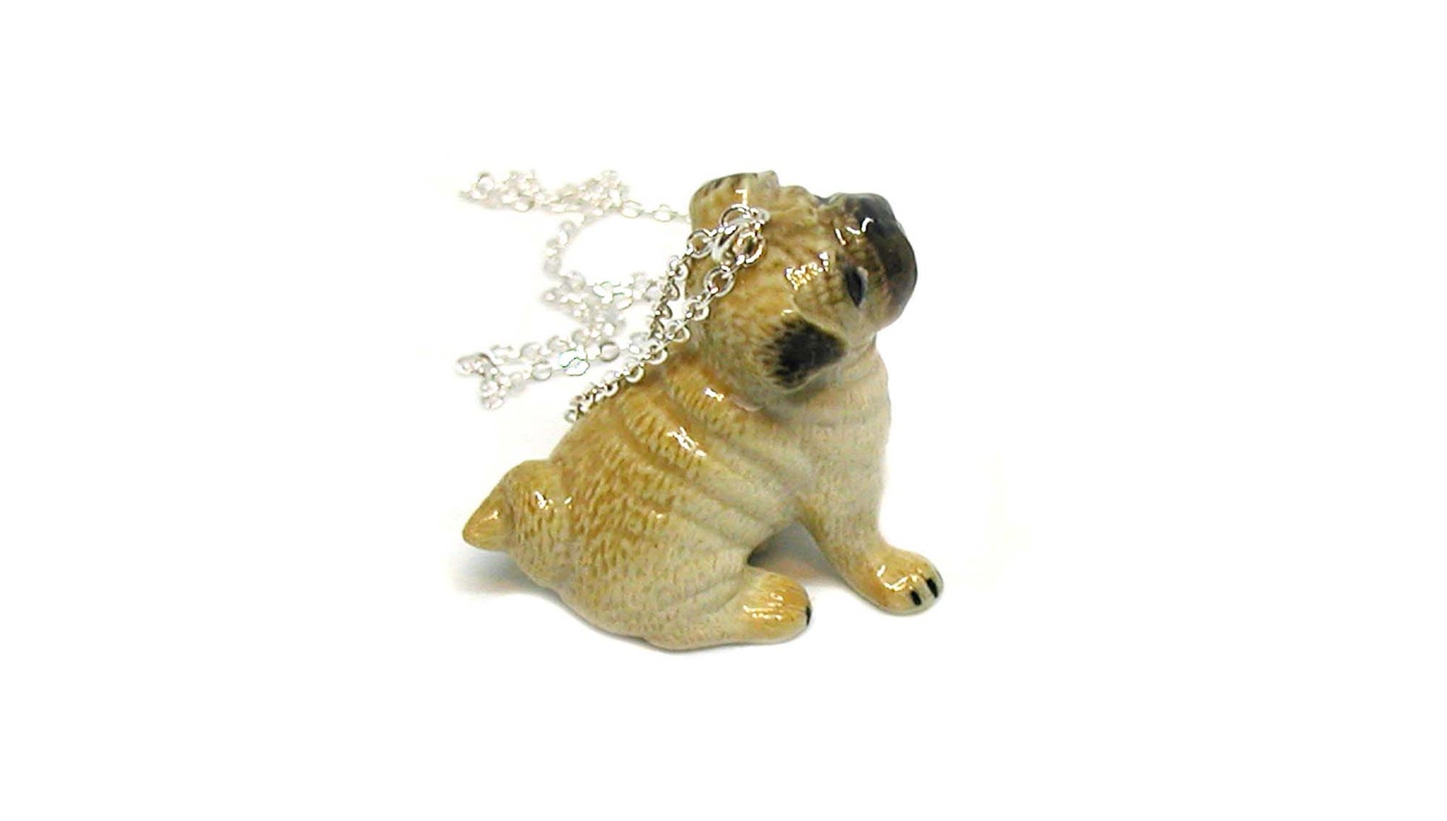 Pug Dog Necklace, Pug Charm Necklace, Pug Dog Jewelry, Pug Dog Pendant ...