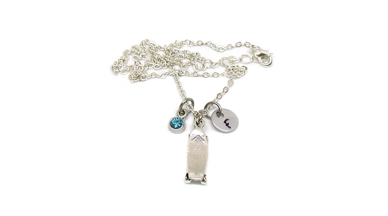 Skateboard Necklace, Skateboard Charm, Skateboard Jewelry, Skateboard ...