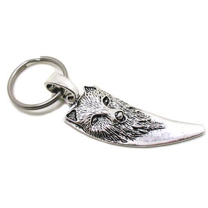 Wolf Keychain, Wolf Key Ring, Gray Wolf Keychain, Wolf Gift, Wildlife ...