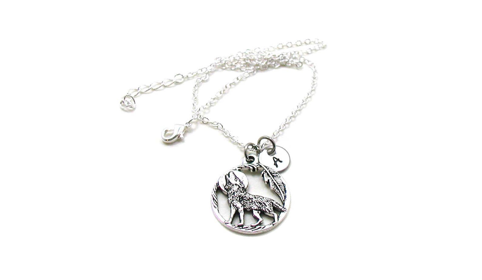 Wolf Necklace, Charm Necklace, Wolf Charm, Wolf Pendant, Wolf Jewelry ...