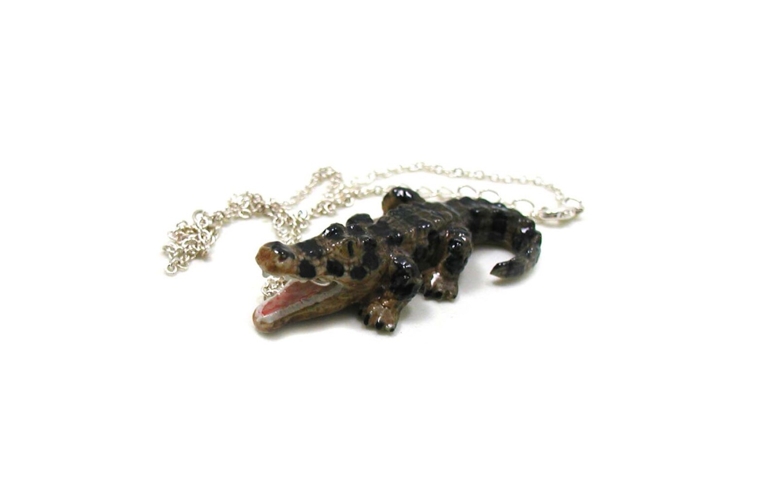 Alligator Necklace Charm Necklace Charm Jewelry Alligator - Etsy